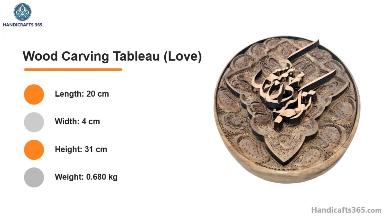 Wood Carving Tableau (Love) - Handicrafts365.com - YouTube