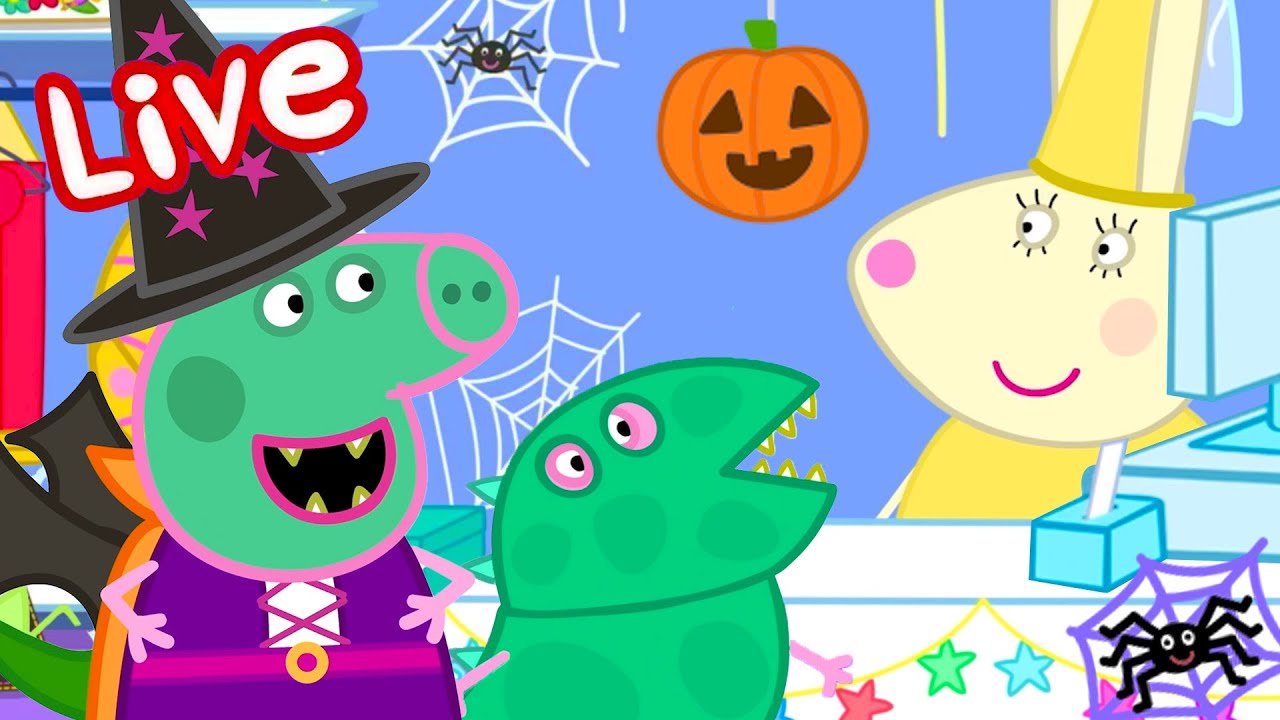🔴 Peppa Pig HALLOWEEN LIVE! 👻 SPOOKIEST Episodes 🎃 Kids Cartoons 🔴 ...
