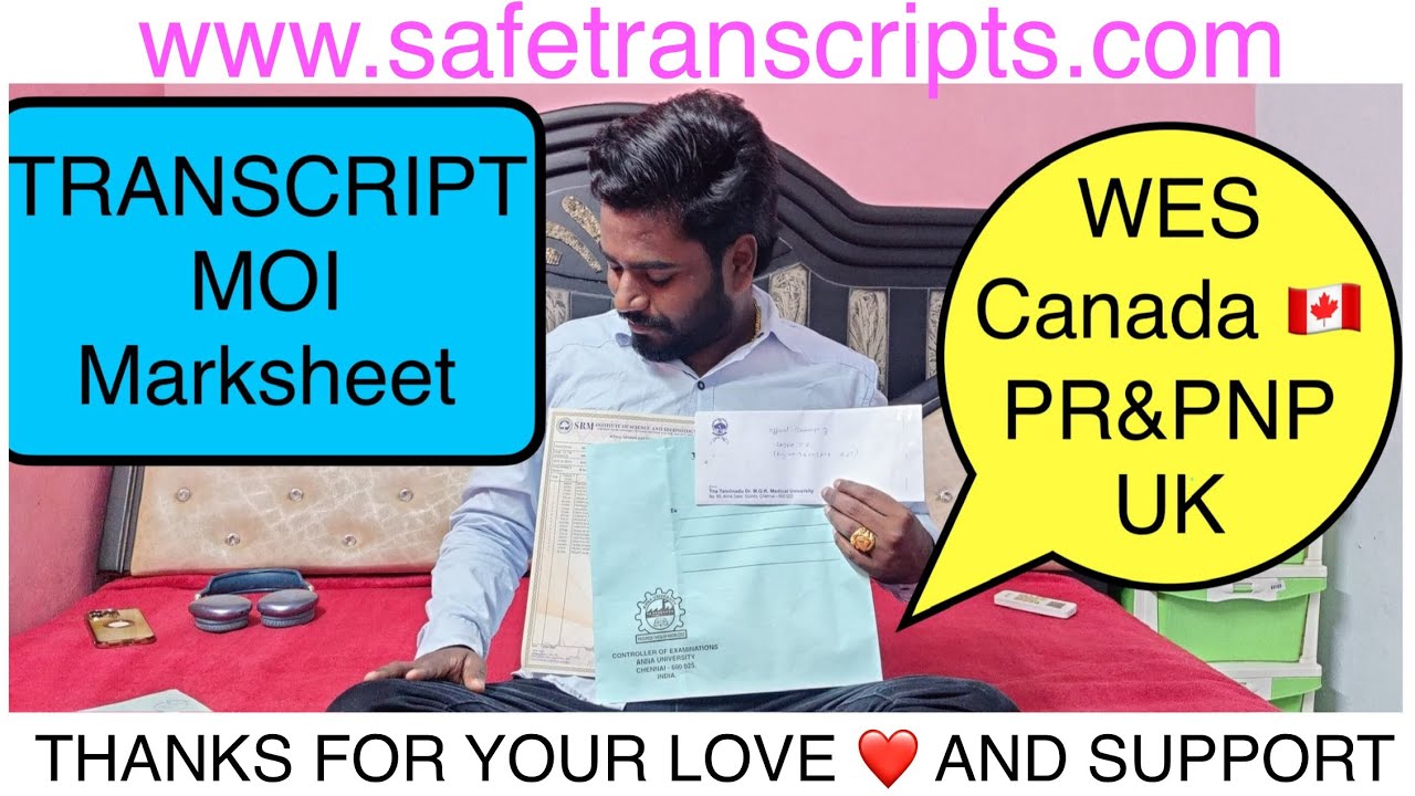 WES TRANSCRIPT EXPLAINED📱8248643789 MGR, Bharathidasan University?Anna ...