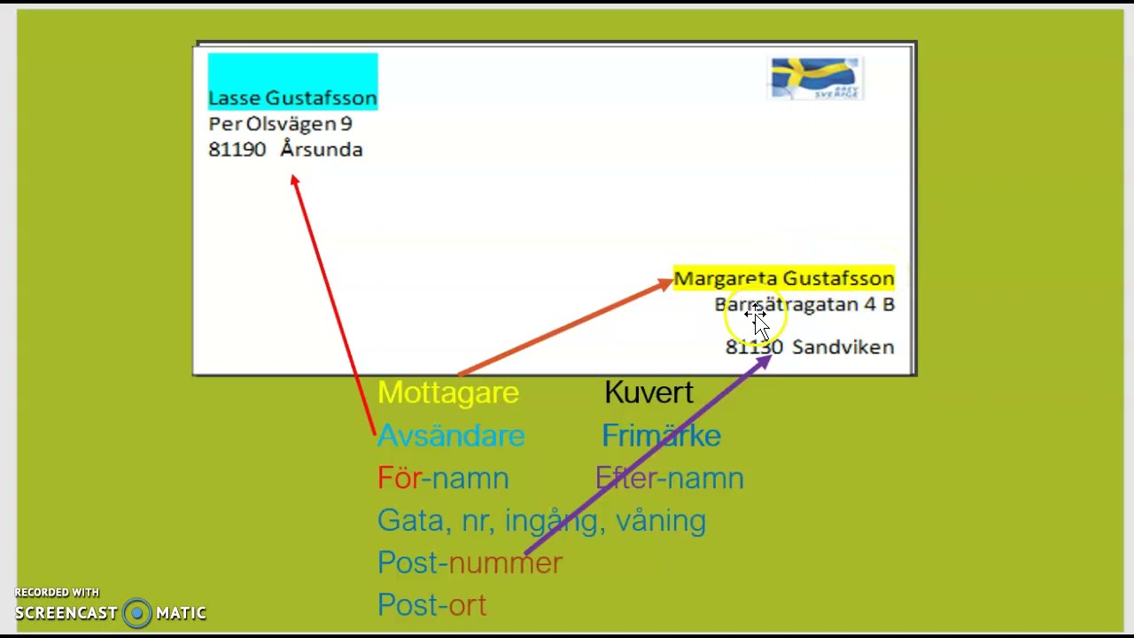 Skicka ett brev. - YouTube