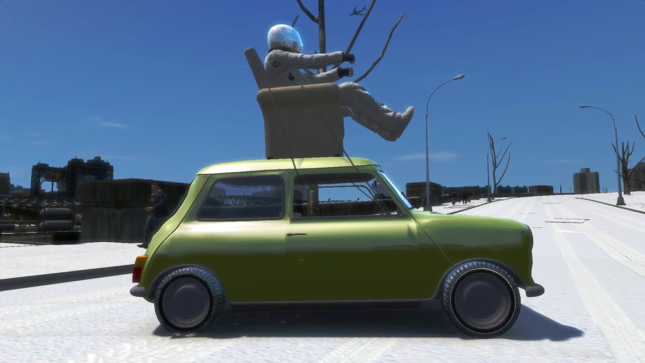 GTA IV MR Bean Mini Cooper Crash Testing HD - YouTube