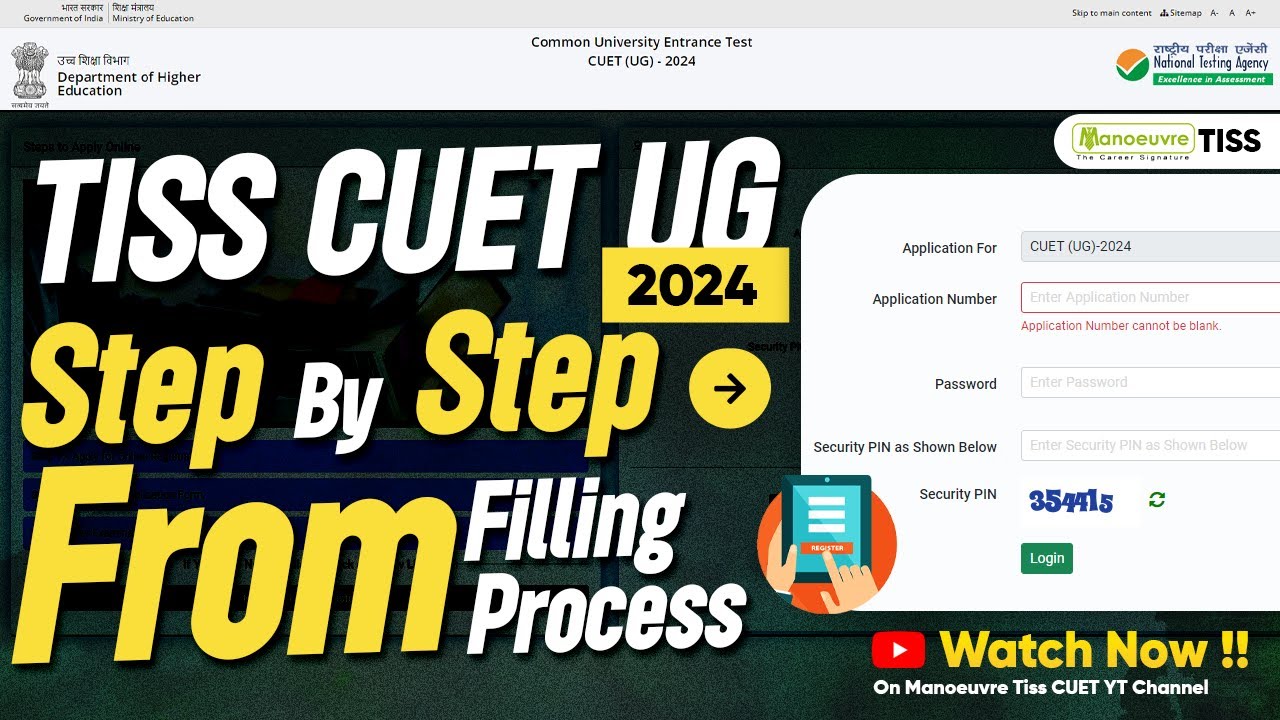 TISS CUET UG 2024 - Step By Step Form Filling Process #tiss #cuetug2024 ...