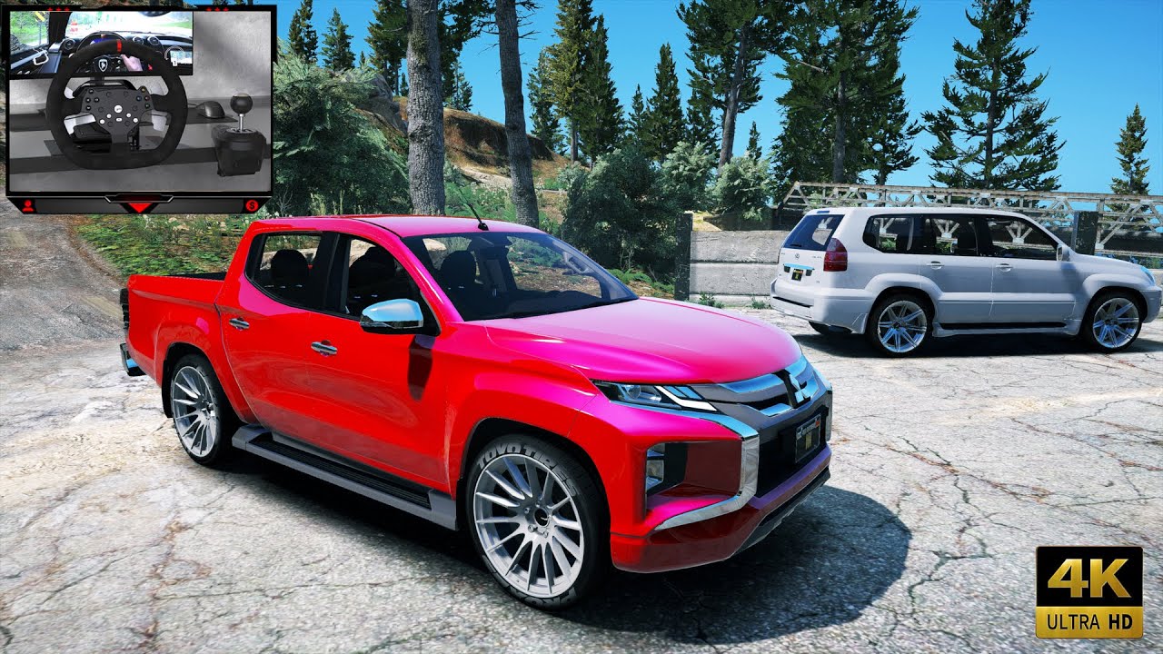 GTA5 Car mod | Mitsubishi Triton LC200 Off-roading | Steering Wheel ...