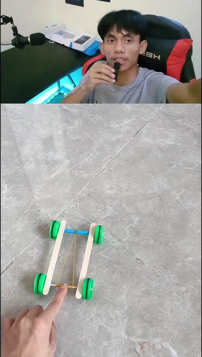 membuat mainan mobil stik es krim tenaga karet😳‼️ - YouTube