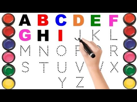 Learn to write alphabets, ABC, kids writing along with dotted lines ...