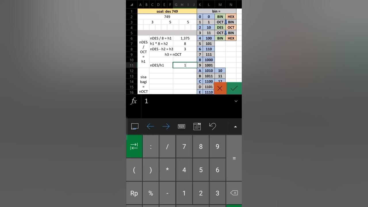 Desimal ke Biner melalui Octal #programming #coding #math #maths #lifehacks - YouTube