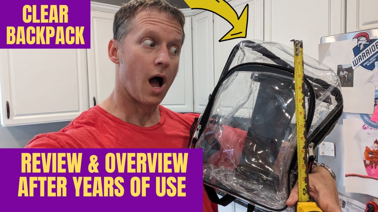 Clear Backpack Overview & Review After Years of Use - YouTube