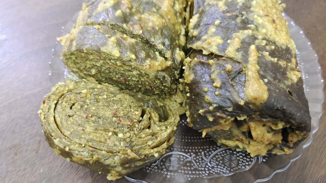 Traditional Konkani Pathrode Recipe | Steamed Colocasia Leaves Rolls ...