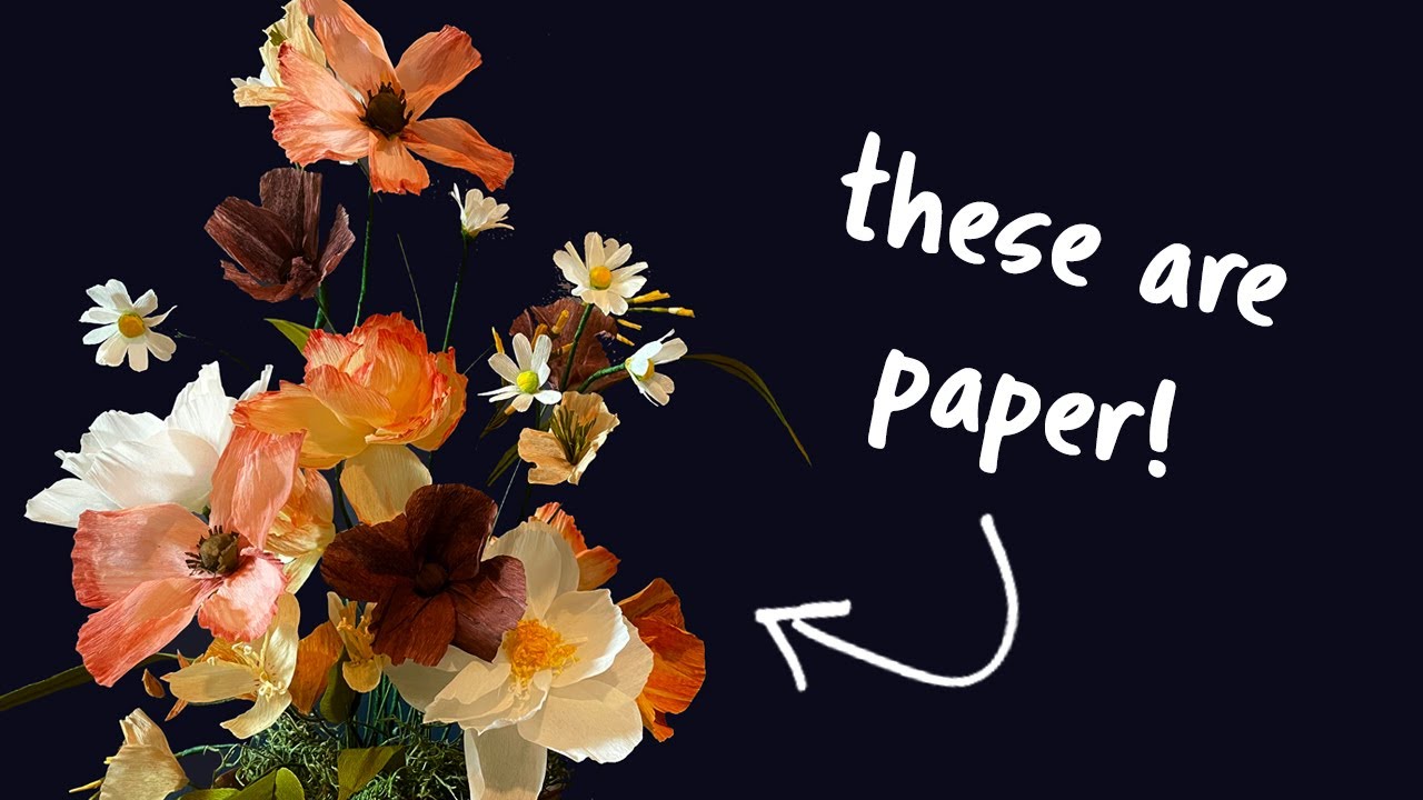 Make your own realistic paper flowers!! - YouTube