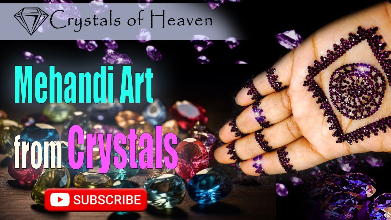 Beautiful Mehndi Designs using Crystals | Swarovski Stones Henna | Best ...