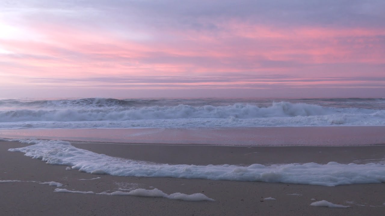 🌊 Ocean Waves Crashing on the Beach During the Sunset - Relaxing Nature ...