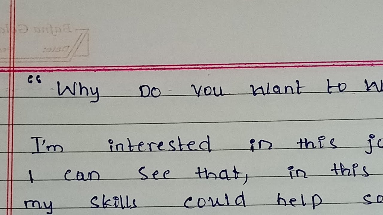 Interview Question: Why Do You Want To Work Here? - the best and simple ...