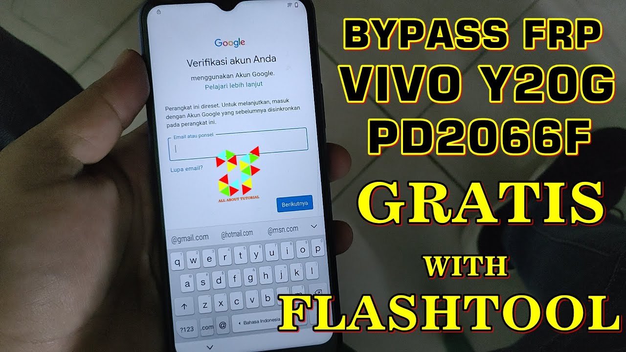 VIVO Y20G PD2066F BYPASS FRP FREE DENGAN FLASHTOOL - YouTube