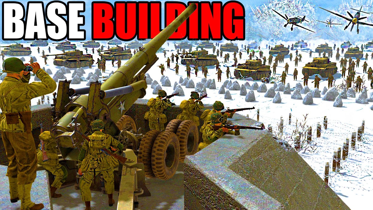 I built a WW2 SNOW FORTRESS in NEW Base Building SIMULATOR! - Gates of ...