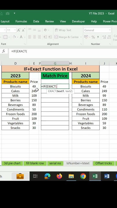 How to compare data list in Excel | To Compare 2 data list in Excel #exceltips #trending # ...