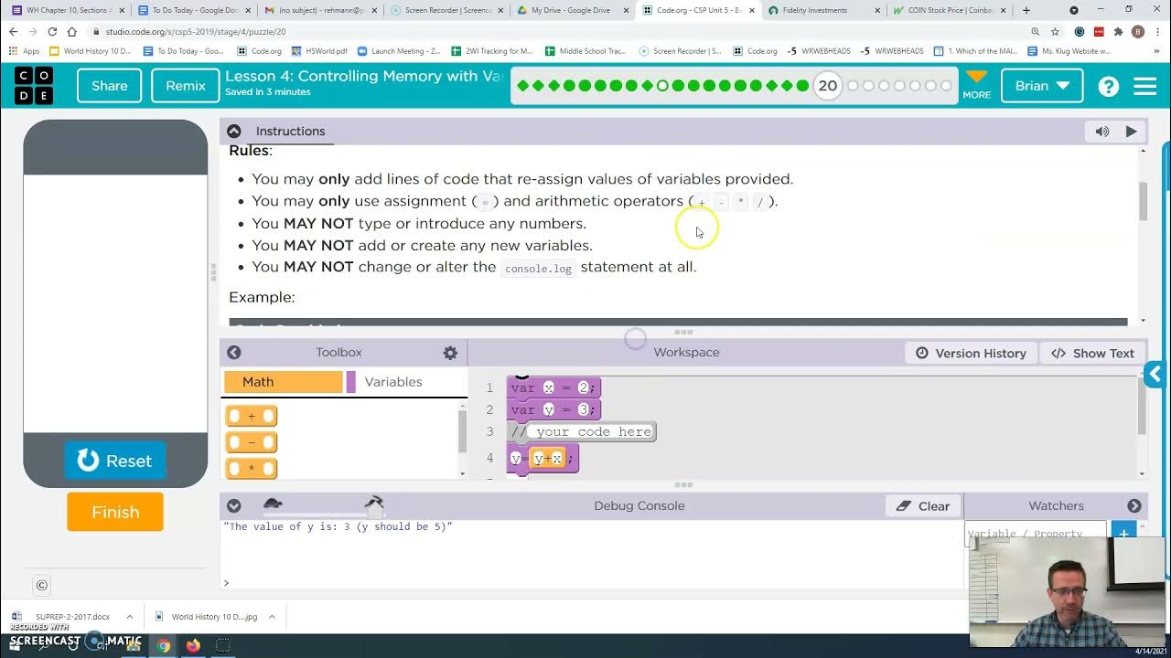 Code org Lesson 4 Bubbles 17-27 - YouTube