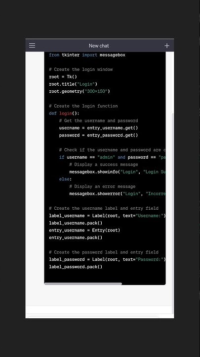 Login page using Python by Chatgpt #coding #chatgpt #ytshortsindia ...