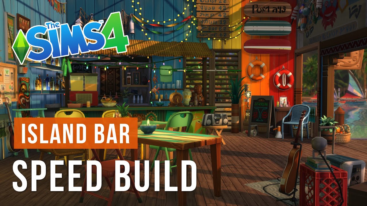 The Sims 4 Speed Build | Island Bar - YouTube