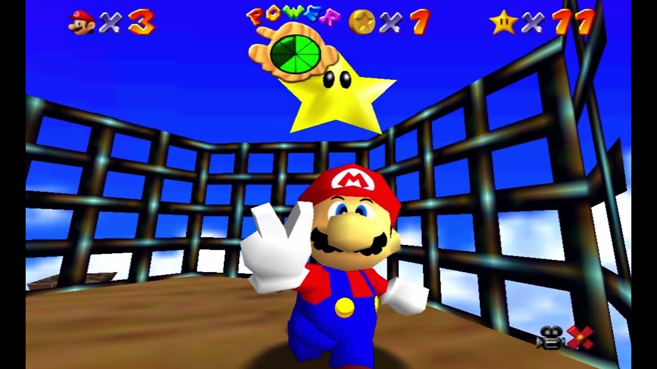 Fall Onto The Caged Island Star - Whomp's Fortress | Super Mario 64 ...