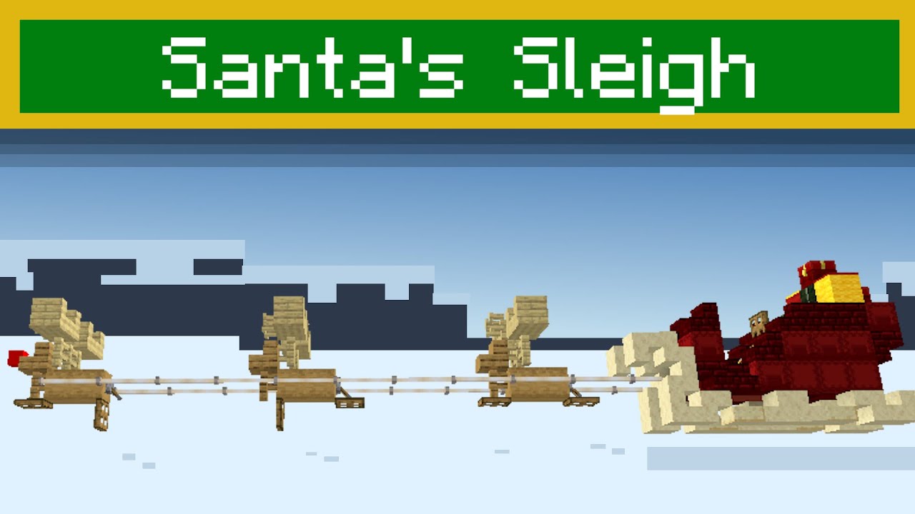 Minecraft | How To Build: Santa's Sleigh - YouTube