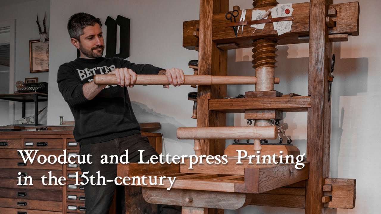 Woodcut and Letterpress Printing in the 15th-century - YouTube