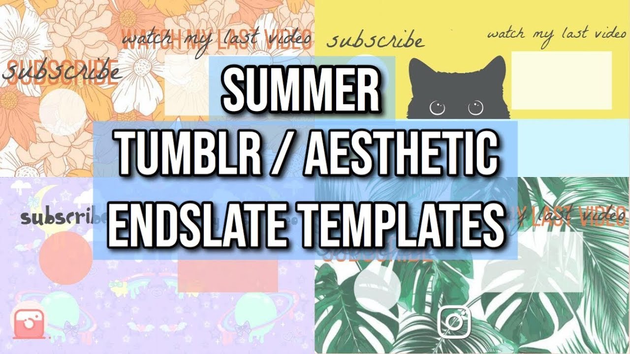 Summer Aesthetic Endslate/Outro Templates (Download Links in ...
