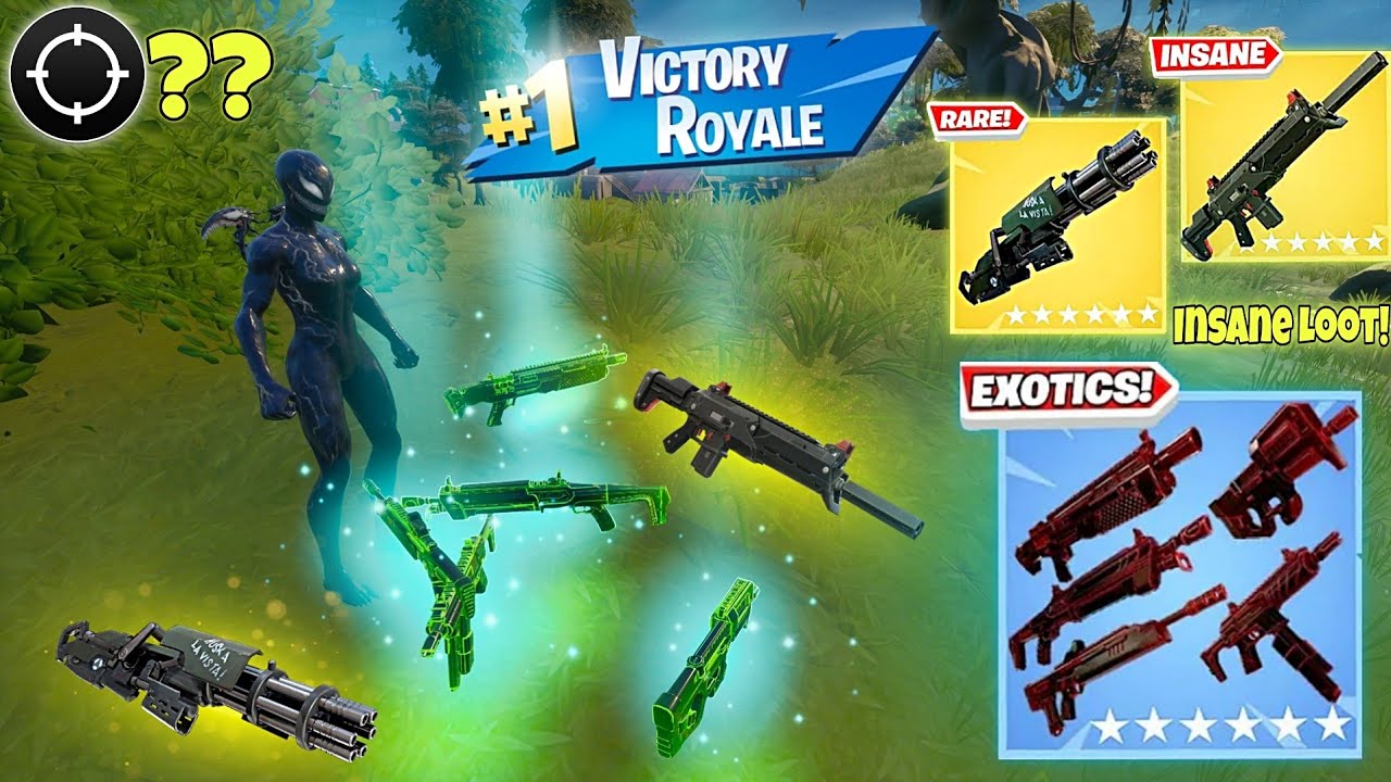 Fortnite Reload | ALL EXOTICS + Mythic Havoc AR + Brutus' Minigun ...