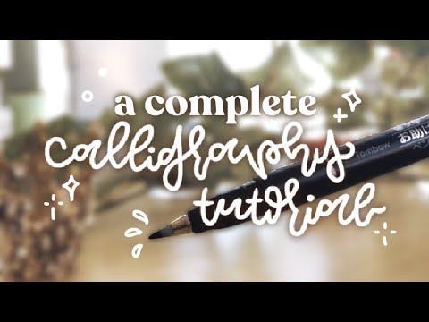 CALLIGRAPHY TUTORIAL for beginners 🩰 🤎 | FREE downloadable calligraphy ...