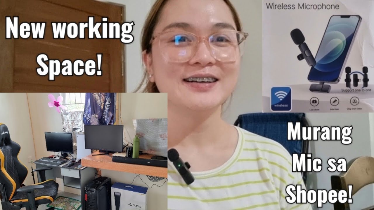 PRESKONG WORKING SPACE NI DADDY ANDY! / AFFORDABLE WIRELESS VLOGGING MIC SA SHOPEE - Mommy Ems ...