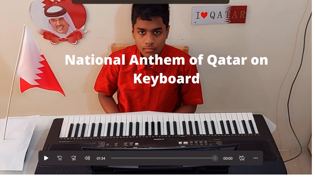 National Anthem of Qatar on Keyboard | Al-Salam Al-Amiri | Happy Qatar ...