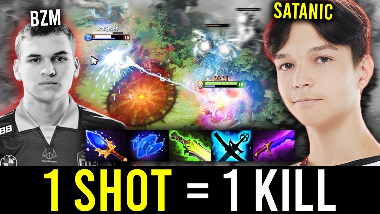 "This is how SATANIC plays MID.." - 1 SHOT, 1 KILL LINA BUILD! (vs. BZM) - YouTube