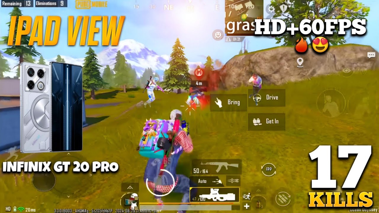 Ipad View on Infinix GT 20 Pro Pubg Test 2024 🔥 / Pubg HD+Extreme ...