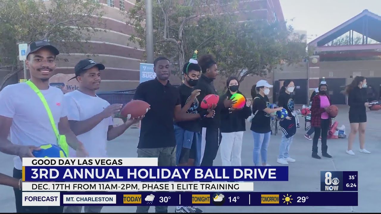 3rd annual Holiday Ball Drive for local kids - YouTube