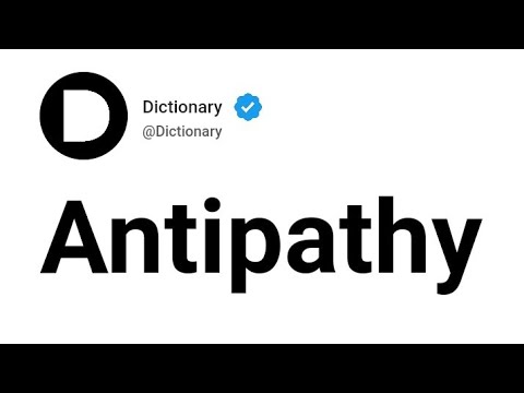 Antipathy Meaning In English - YouTube