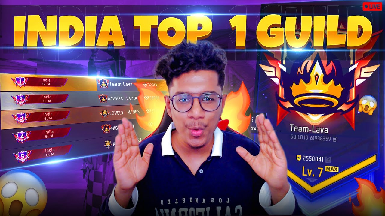 INDIA TOP 1 GUILD TEAM LAVA📈🥵 | TL-RZL IS LIVE! COME ON GUYS | PC ...
