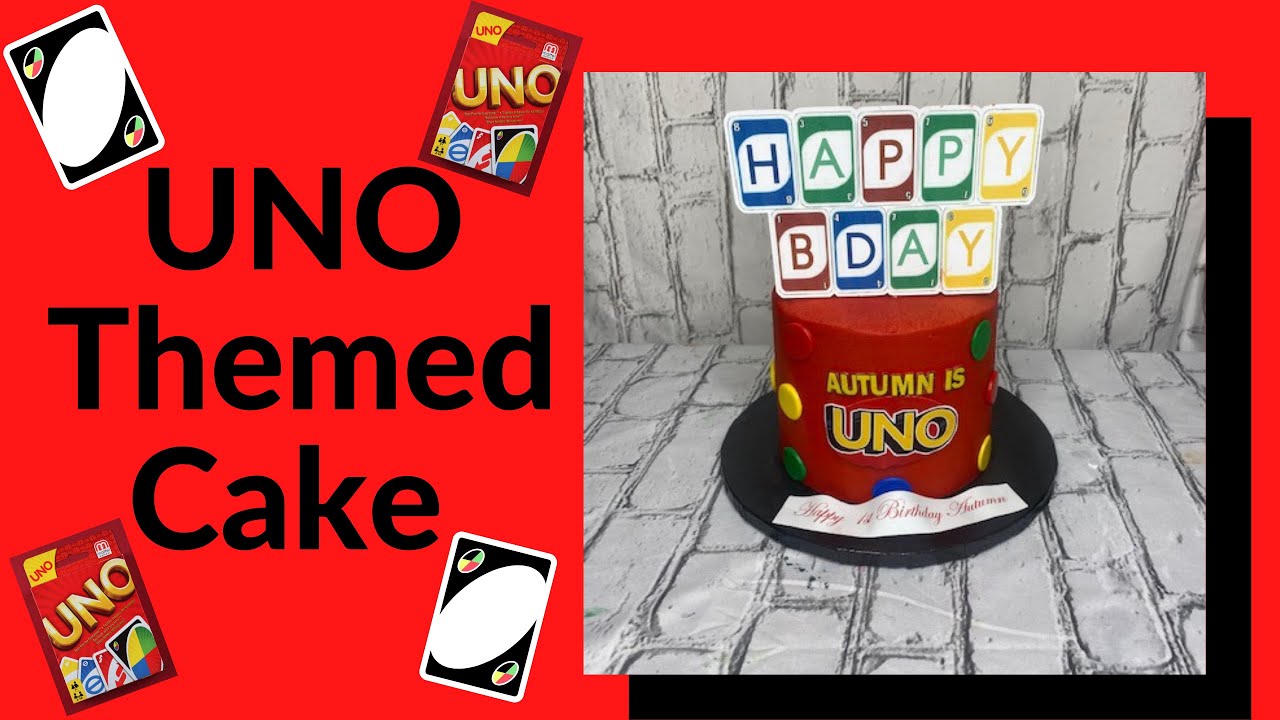 HOW TO MAKE A UNO THEMED CAKE | SUPER EASY | STEP BY STEP - YouTube
