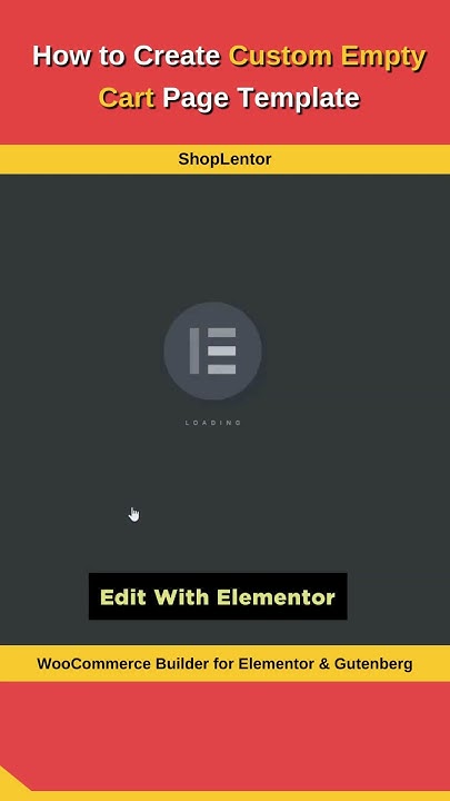 How to Create Custom Empty Cart Page Template on WooCommerce Store #woocommerce #wordpress - YouTube