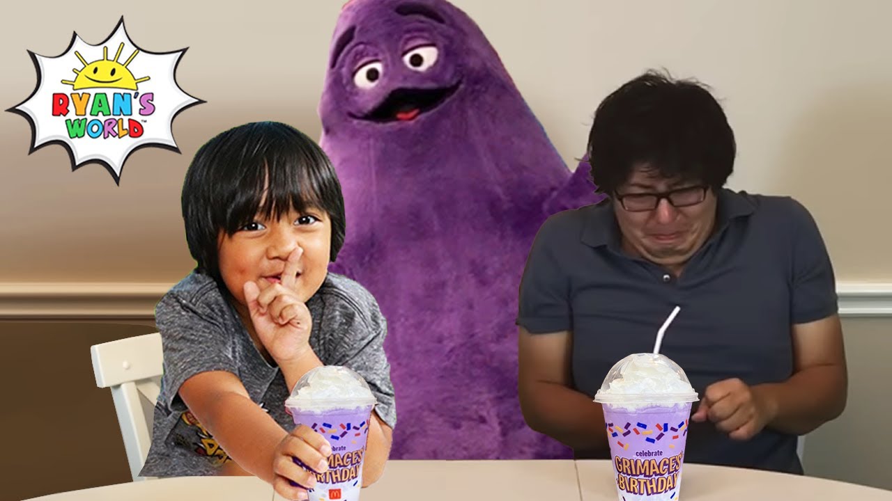 Ryan's World & Dad Tries Grimace Shake Trend in Real Life - Tag with ...