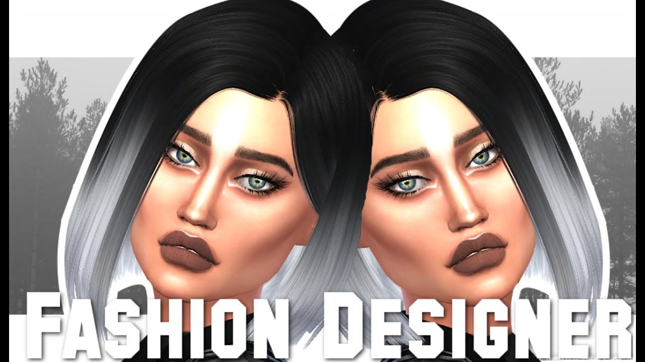 The Sims 4: Create A Sim | Fashion Designer + FULL CC LIST! - YouTube