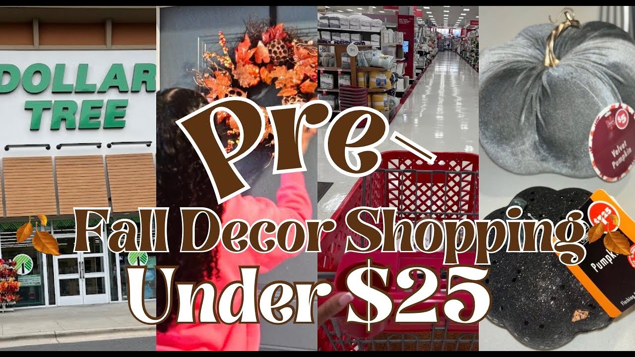🍂 PRE-FALL DECOR SHOPPING 🍂| Target & Dollar Tree Haul Under $25 - YouTube
