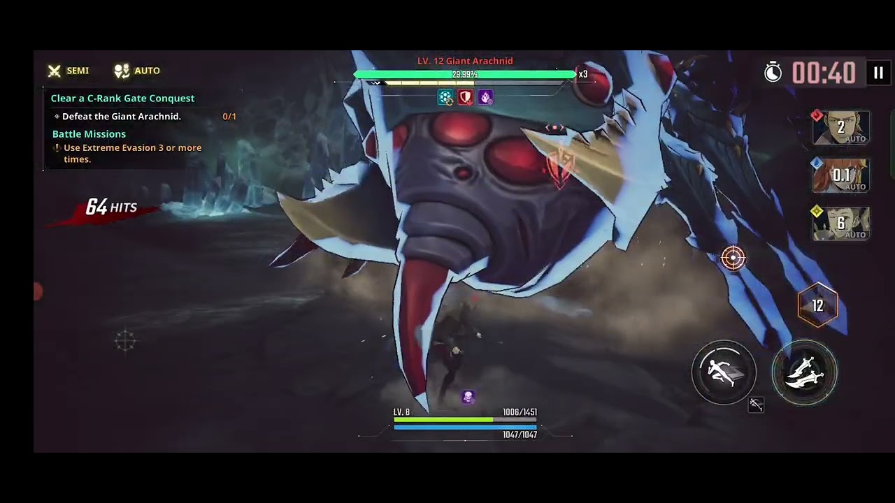 solo leveling arise game in mobile sung jin woo fighting with giant ...