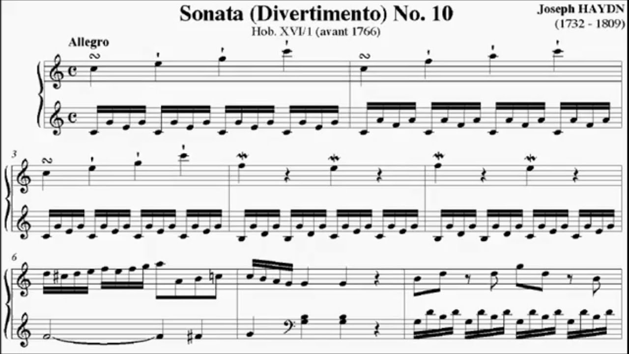 RCM Piano 2022 Grade 7 List B No.2 Haydn Sonata in C Hob XVI:1 Movt 1 ...