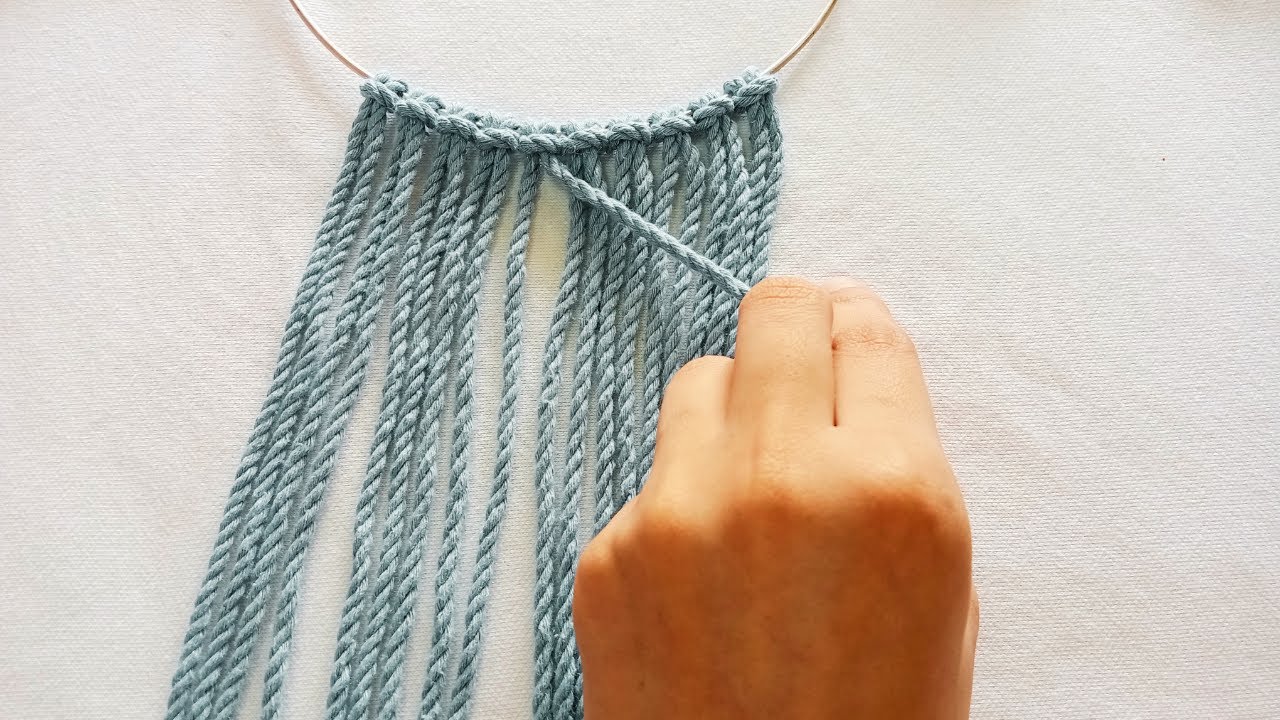 Macrame - Macrame Wall Hanging - Macrame Crown Mandala Simple Design - YouTube