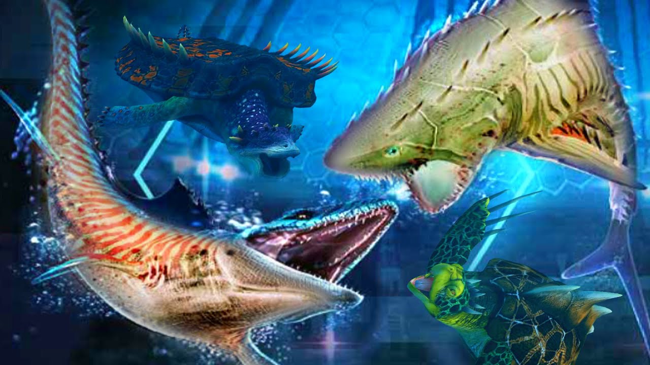 MEGALODON VS MOSASAURUS VS HYBRIDS!!!? | JURASSIC WORLD THE GAME - YouTube