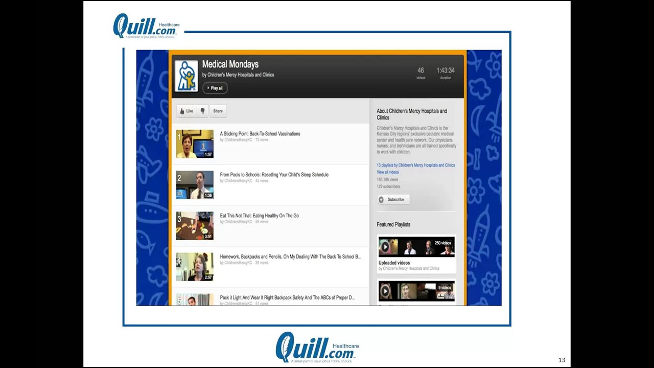 December, 2014 Quill Healthcare Sponsored Webinar, "Growing Your ...