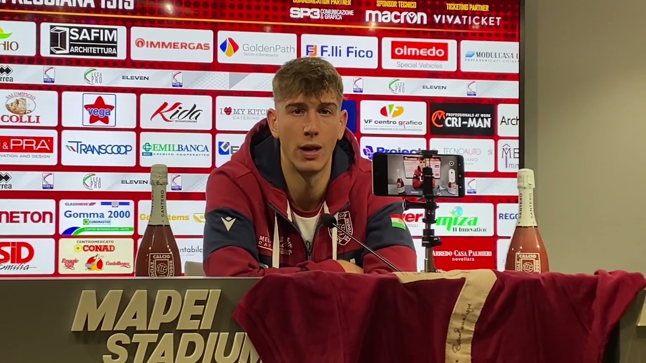 Cristian Cauz dopo Reggiana-Fermana 2-1 - YouTube