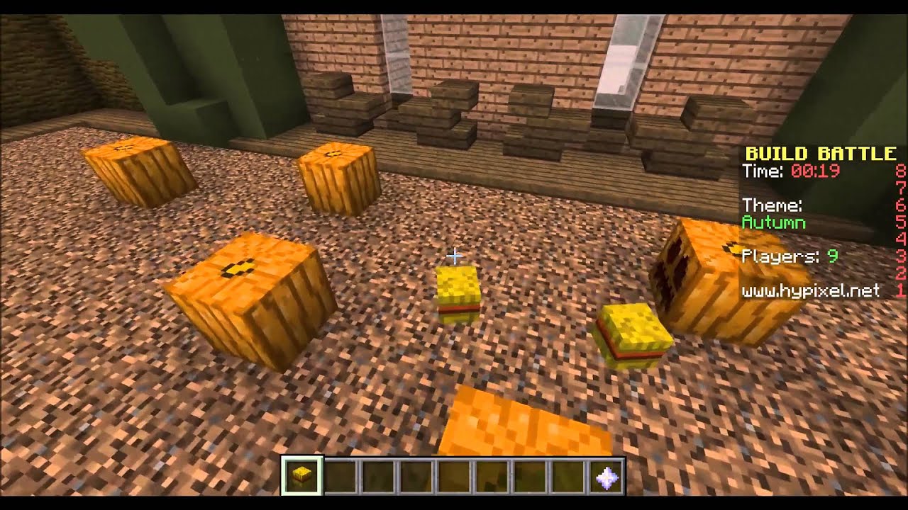 Minecraft Mini Game (Build Battles #2) "Autumn" - YouTube