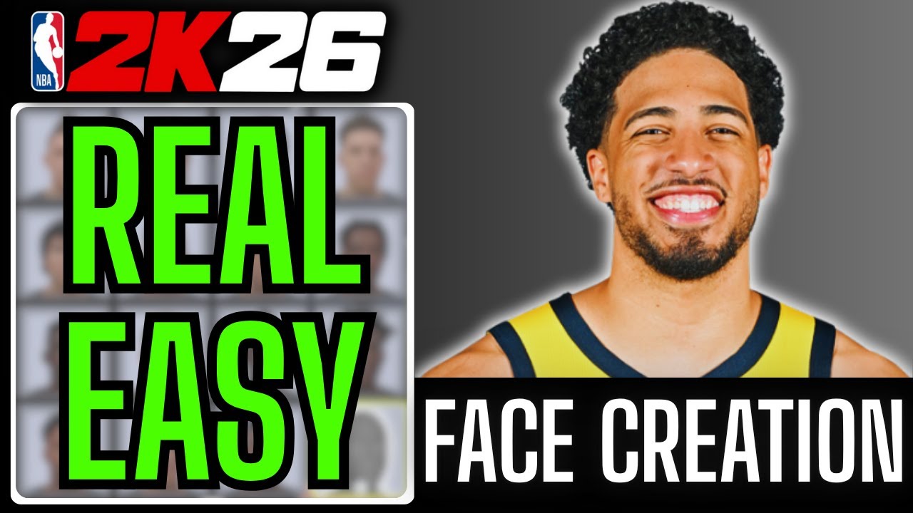 Most Realistic TYRESE HALIBURTON Face Creation NBA 2K26 | NO PAUSING ...