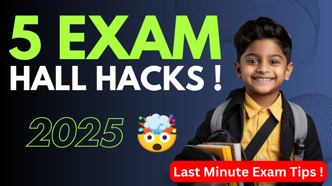 5 Secret Exam Hall Hacks 🔥|| Last Minute Exam Tips || Limits Education ...