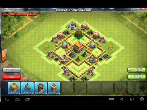 Clash Of Clans TR KB 5 Köy düzeni.